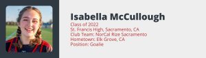 Isabella McCullough Lacrosse Highlights – Class Of 2022